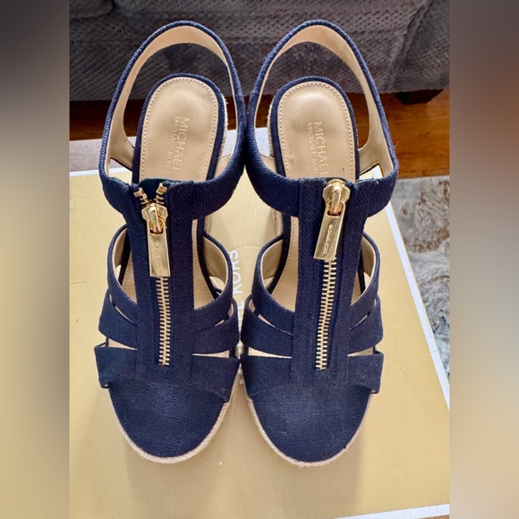 Michael Kors | Shoes | Michael Kors Blue Sandals With Elegant Design ...